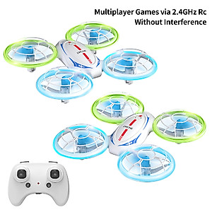 ACECHUM LED Mini Drones for Kids, Remote Control Small Drone with Altitude Hold, 360° Tumbling and 360° Rotating Colorful Flight, Flying Toys for 3 4 5 6 7 8-12 Year Old Boys Girls Gifts