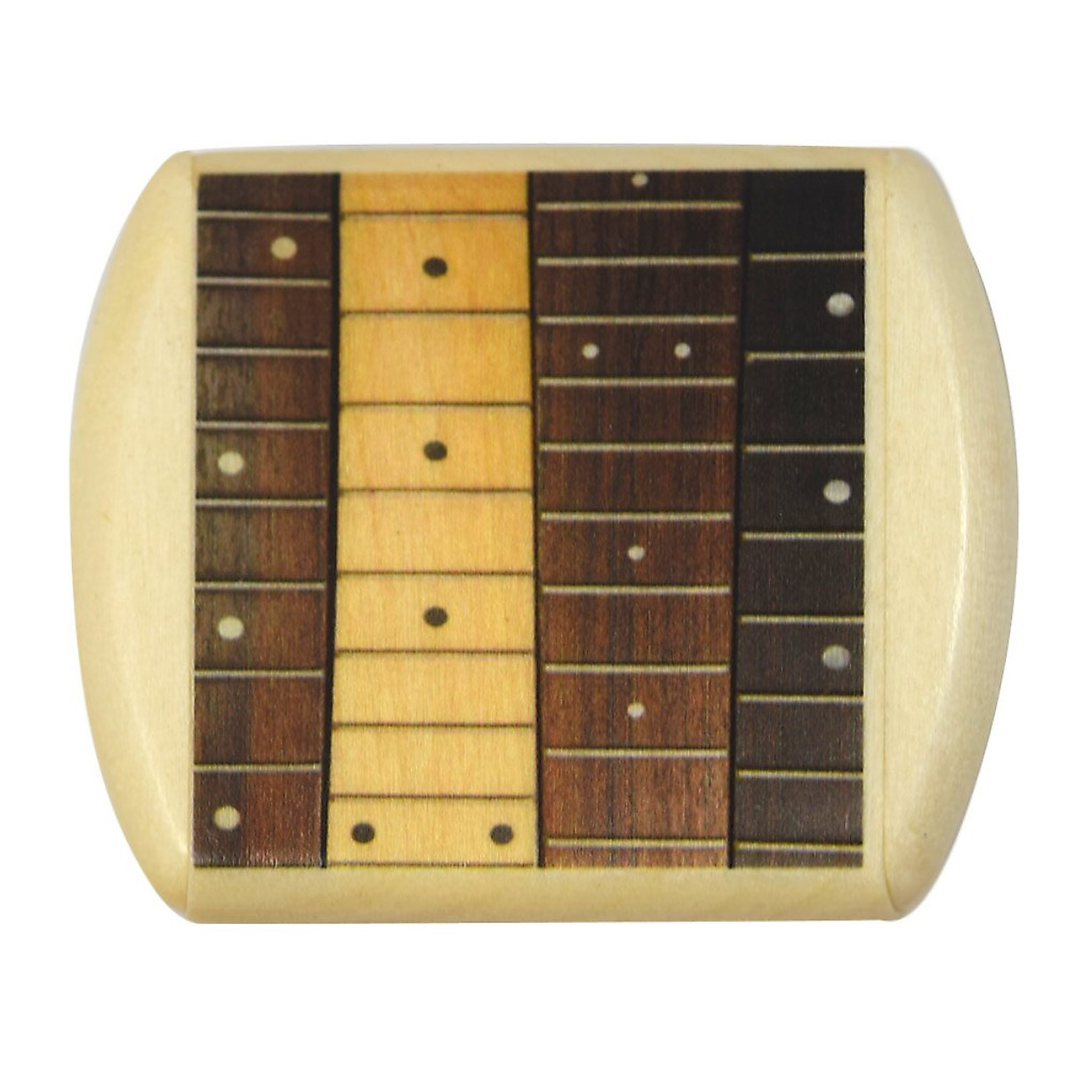 Guitar Pick Caddy Box, American Made Aspen Wood with 4 Picks