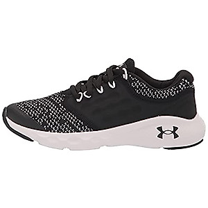 Under Armour Girls' Grade School Charged Vantage Knit, Black (001)/Cool Pink, 6 M US
