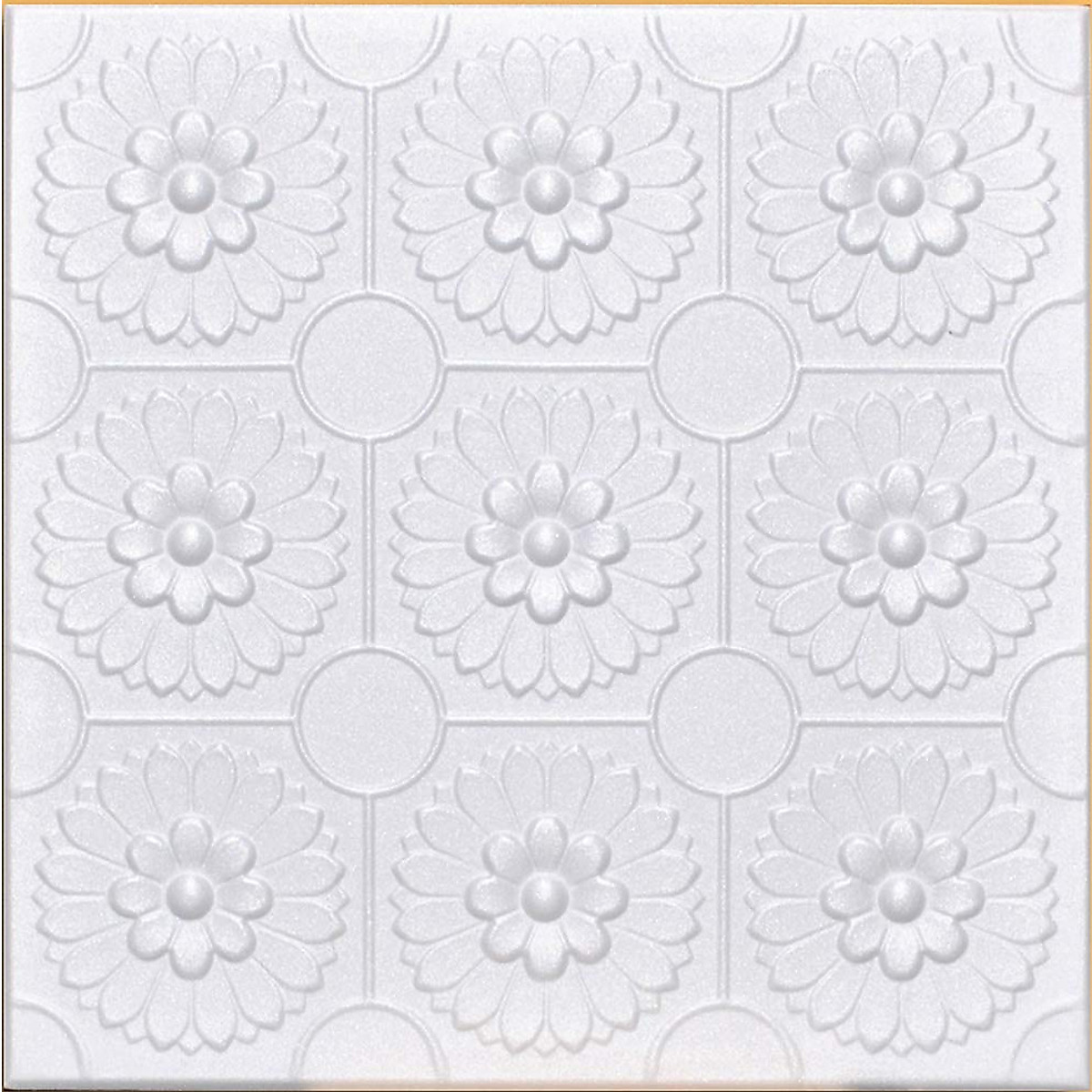White Styrofoam Decorative Ceiling Tile Odessa (Package of 8 Tiles) - Other Sellers Call This Sunflowers and R136