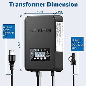 SUNVIE LED Landscape Lighting Kit Low Voltage Landscape Lights with Transformer 12-24V AC/DC Low Voltage Pathway Lights Waterproof Aluminum Landscape Spotlights Path Lights for Yard House Tree