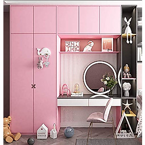 FunStick Solid Pink Wallpaper Pink Peel and Stick Wallpaper Pink Contact Paper Self Adhesive Thick Removable Wall Paper Roll for Girls Bedroom Nursery Walls Cabinet Drawers Kids Vanity Desk 12" x 200"