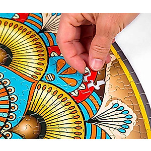 Jigsaw Puzzle 1000 Pieces for Adults. Colorful Round Mandala