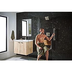 Moen 90 Degree Brushed Nickel Posi-Temp Modern Shower Trim Kit, Valve Required, TS2712BN