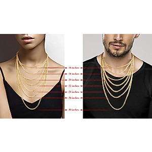 Miabella Solid 18K Gold Over 925 Sterling Silver Italian 5mm Diamond-Cut Cuban Link Curb Chain Necklace for Women Men, Made in Italy (26 Inches)