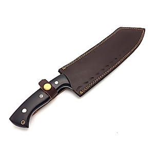 Nooraki MK-353 Handmade Fixed Blade Machete Knife, Multi Use Axe Machete Knife, Camping Knife, Hunting Knife, Bushcraft Knife, Full Tang Handle 17 inches with Hand Stitched Leather Sheath