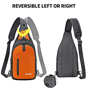 Peicees Sling Bag Backpack for Women Mens Crossbody Bag Lightweight Unisex Shoulder Chest Daypack Hiking Backpack for Outdoor