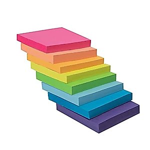 Sticky Notes 3x3 in Sticky Note , Sticky Pads Bulk Self-Stick Note Pads, 8 Pads Posted Notes Bright Colorful 100 Sheet/Pad