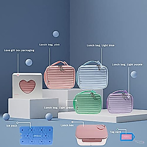 DWBAG Insulated Lunch Bag for Women/Men - Reusable Lunch Box for Office Work Picnic Beach - Leakproof Cooler Bag Freezable Lunch Bag for Adult - Light Green.