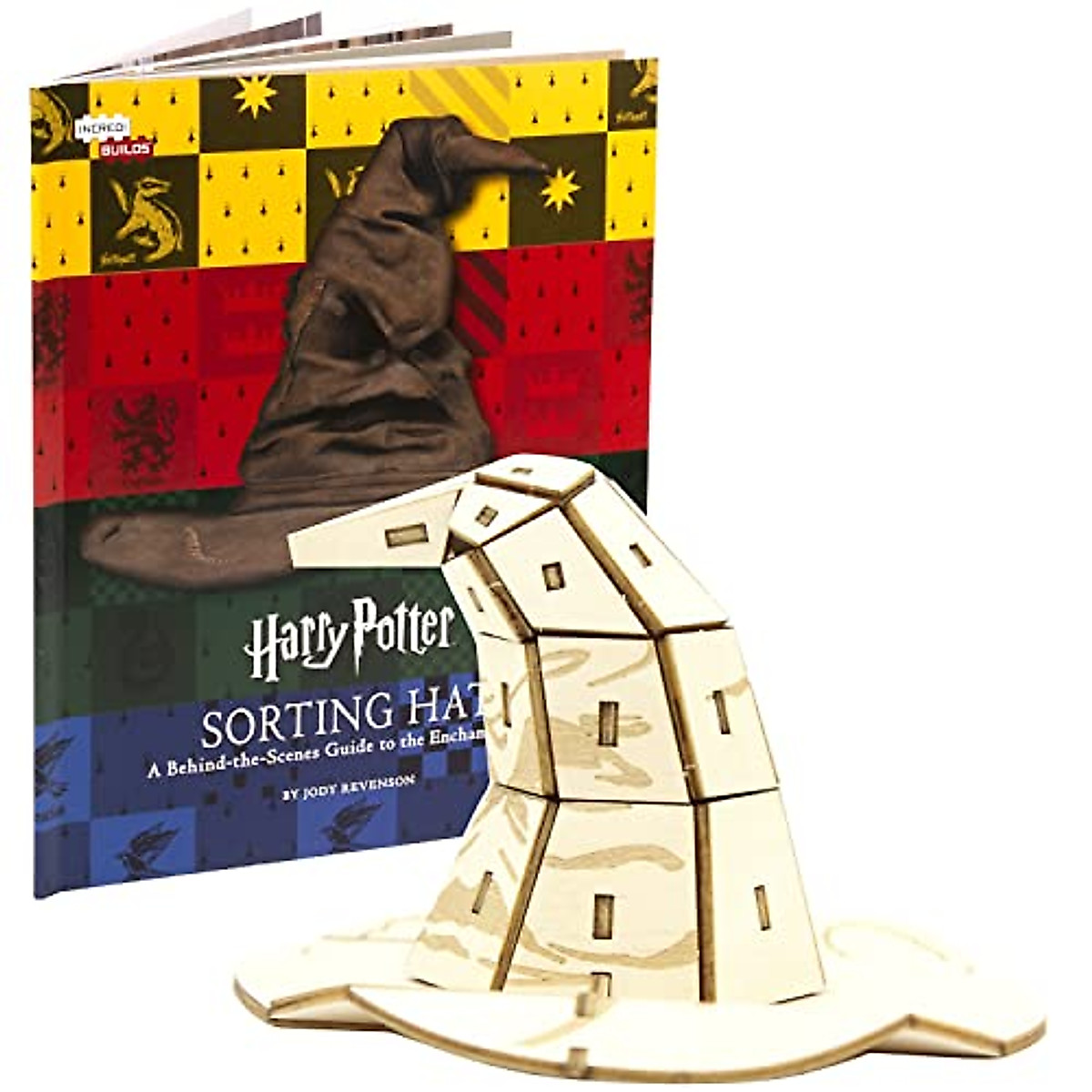Incredibuilds Harry Potter Sorting Hat 3D Wood Puzzle & Model Figure Kit (64 Pcs) - Build & Paint Your Own 3-D Book Movie Toy - Holiday Educational Gift for Kids & Adults, No Glue Required, 10+ 