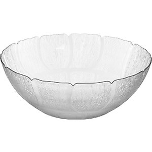 Carlisle FoodService Products Petal Mist Reusable Plastic Bowl, 18 Inch Diameter for Catering, Buffets, Restaurants, Polycarbonate (Pc), 17.2 Quarts, Clear, (Pack of 4)