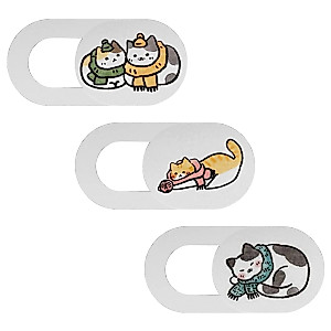 SOLUSTRE 18 pcs Camera Cover Webcam Sticker Slider Plastic Webcam Cover Laptop Camera Shutter Web cam Covers for Laptop Webcam Cover Slide Laptop Camera Sticker abs Safety Cover Japanese