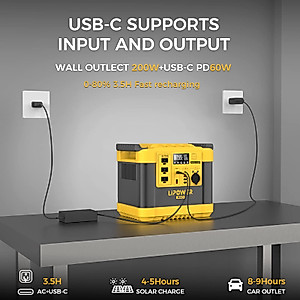 LIPOWER Portable Power Station, 1200W Solar Generator LiFePO4 Battery G1000L1120Wh with AC Outlets Emergency Power for Camping, RV, Outdoor