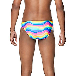 Speedo Men's Standard Swimsuit Brief Endurance+ The One, RAINBOW WAVE, 28