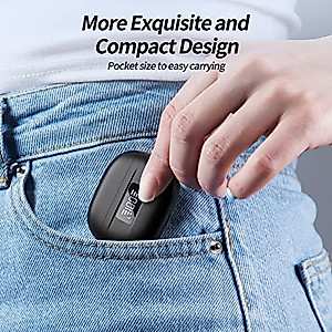 Wireless Earbuds Bluetooth Earbuds 76H Playtime Ear Buds Noise Cancellation Clear Calls Bluetooth Headphones Power Display Charging Case Light Weight IPX7 Waterproof Earphones for Sports Workout