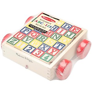 Melissa & Doug Classic ABC Block Cart , 1 Count (Pack of 1)