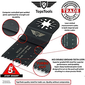 26 x TopsTools UNKA26A OMT Mix Blades for Bosch Fein MultiMaster (Non-StarLock) Makita Milwaukee Genesis Chicago Craftsmen Nextec Rockwell Ryobi Hitachi Multi Tool Accessories