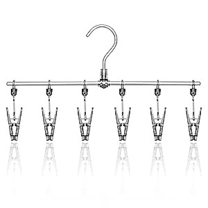 FALEJU High-Strength Aluminum Alloy Underwear and Socks Drying Rack 6 Clip Set for Drying Cap, face mask, Socks, Towels, Underwear, Diapers (Grey)