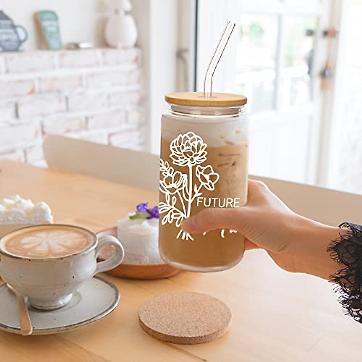 AYERMOYO Bride to Be Gifts-Bridal Shower Gifts-Engagement Gift-Engagement Gifts for Women-Engaged Gifts for Her- Bride Gifts-16 OZ Future Mrs Can Glass