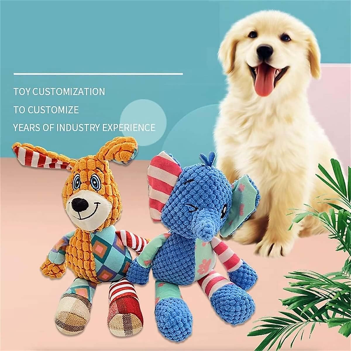 EZGHAR Immortal Squeaker Plush Toy, Robust Pig - Immortal Squeaker Plush Toy for Aggressive Chewers, Invincible Robust Pig Dog Chew Toys, Indestructible Squeaky Toys for Aggressive Chewers (2PCS-A)