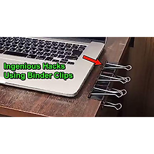 Extra Large Binder Clips (36 Pack) 2 Inch, Big Paper Clamps for Office Supplies, Black