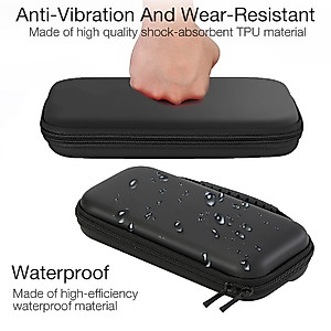 HEYSTOP Pouch Compatible with Nintendo Switch Lite, Protective Case Cover Carrying Case with 10 Game Card Cases, Accessories for Nintendo Switch Lite – Black