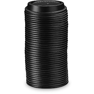 PaperMade Black Disposable Coffee Cup Lids (1000 Lids) - Resealable Dome Lids For Hot Or Cold Beverage Cups, 1 Case Fits Most 10 oz, 12oz, 16oz, 20oz Cups | Perfect For Travel, Coffee Shops & Take Out