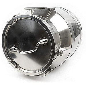 3.16Gallon Stainless Steel Milk Can Ice Bucket Wine Bucket,Water Jug Liquid Storage Pail,Commercial Fermentation Barrel,Canisters for Kitchen