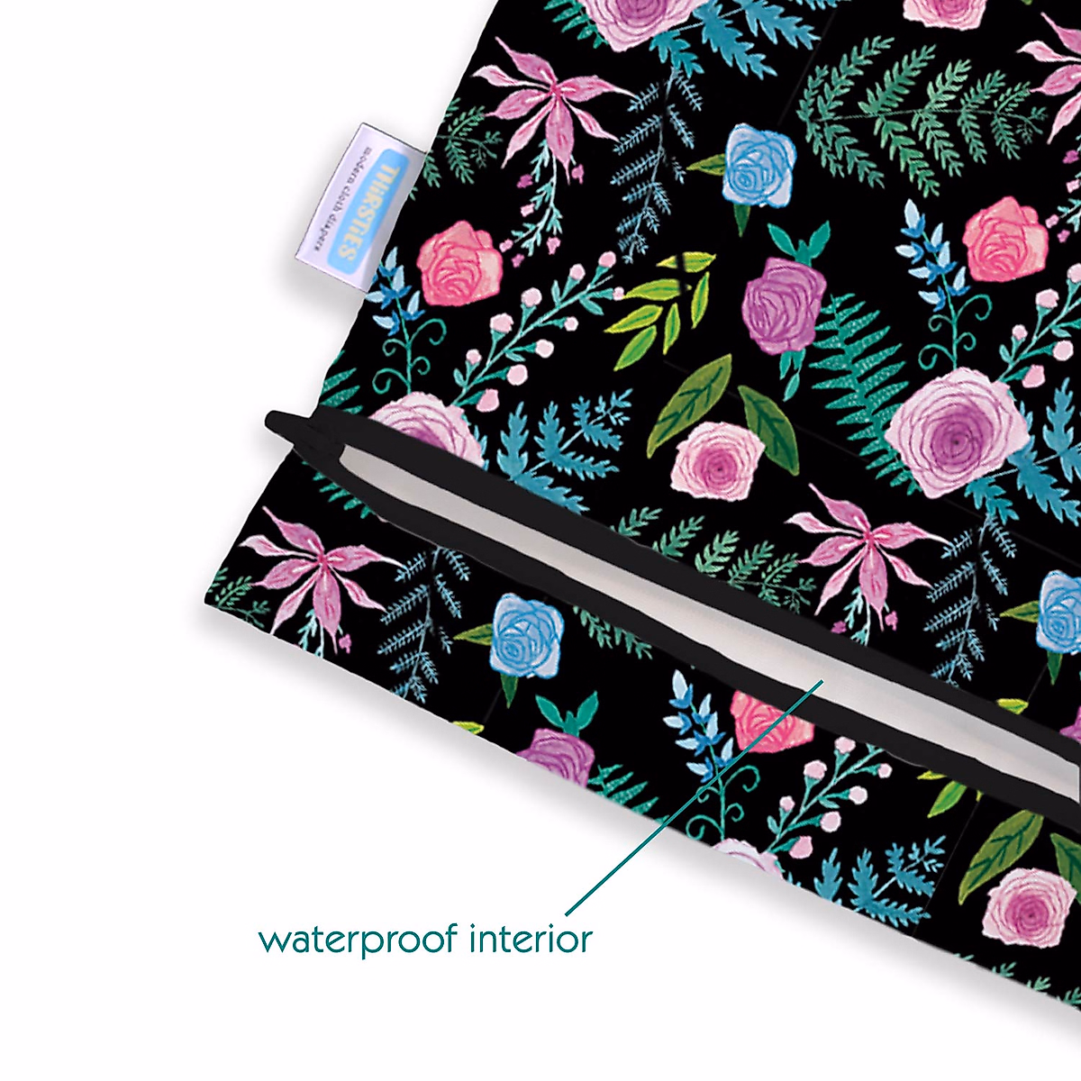 Thirsties Reusable Mini Wet Diaper Bag - Floribunda