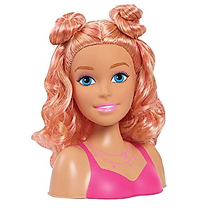Barbie Small Styling Head, Blonde Hair, 17-pieces, Pretend Play, Kids Toys for Ages 3 Up by Just Play