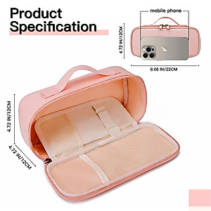 Hsmihair Big Capacity Pencil case pencil Bag Multifunctional Pencil Pouch with Compartmens, pencil box for girls boys Stationery Bag Pencil case Pouch Cosmetic 2100ML (Pink)