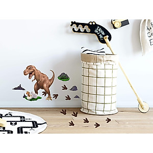 Dinosaur Wall Decals – Dino Decor Art Stickers for Boys & Kids Bedrooms, Playroom Murals & Decorations (T-Rex & Baby)