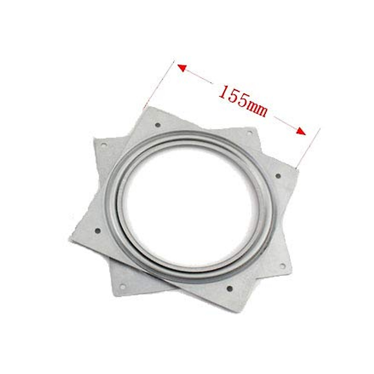 Liyafy 6 Inch Square Duty Rotating Hollow Turntable Bearing Swivel Plate Hardware for Kitchen Dining Table 2Pcs