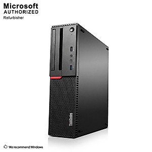 Lenovo ThinkCentre M800 Small Form Factor PC, Intel Quad Core i5 6400 up to 3.3GHz, 16G DDR4, 240G SSD + 2T HDD, WiFi, BT 4.0, Win 10 Pro 64-Multi-Language Support English/Spanish/French (Renewed)