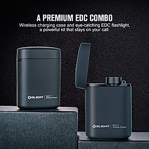 OLIGHT Baton3 Premium Edition 1200 Lumens Compact LED Flashlight Powered by a Single Rechargeable Battery, with Charging Box, Black