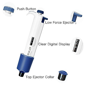 ULAB Single Channel Pipettor, Adjustable Volume Micro Pipettes, Vol.Range.2-10ml, ULH1023
