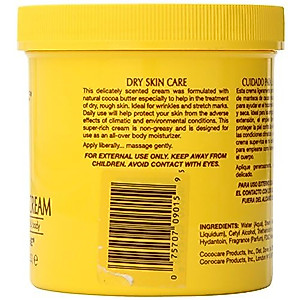 COCOCARE Cocoa Butter Cream - Hydrates and Softens Skin - Rich Cocoa Butter for Deep Moisture - Gentle Care - 15 Ounce
