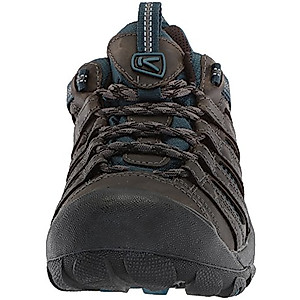 KEEN Men's Voyageur Low Height Breathable Hiking Shoes, Alcatraz/Legion Blue, 12