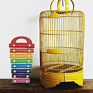 Balacoo 1set Bird Xylophone Toy Parrot Hanging Wood Music Toys Chicken Coop Pecking Toy Parrot Parakeets Molar Tearing Toys for Parrots Parakeets