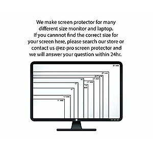 Premium Privacy Screen Filter for 27 Inches Desktop Computer Monitor with Aspect Ratio 16:9. Screen Protector Size is 23.54 inch width x 13.27 inch height. Anti Glare and Anti Blue Light Protection