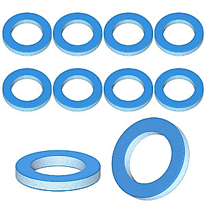 Gearcase Drain Plug Seal, Lower Unit Drain Plug Seal Washer Gaskets 10Pcs 3/8”-16 Oil Drain Plug Seal Washers Compatible with Most Mercury/Mariner Outboards and Mercruiser
