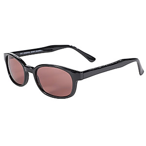 Pacific Coast Original KD's Biker Sunglasses (Black Frame/Rose Colored Lens)