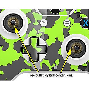 WraptorSkinz Decal Vinyl Skin Wrap Compatible with Xbox One S/X Controller - WraptorCamo Old School Camouflage Camo Lime Green (Controller NOT Included)
