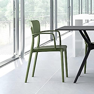 Siesta Lisa Outdoor Set of 2 Dining Arm Chair Olive Green ISP126-OLG