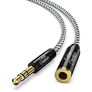 3.5mm Headphone Extension Cable, CableCreation 3.5mm Male to Female Stereo Audio Cable for Phones, Headphones, Speakers, Tablets, PCs, MP3 Players and More, (10ft/3m)