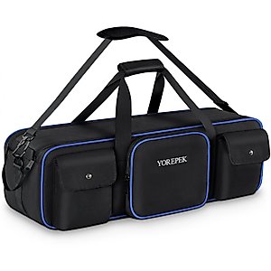 YOREPEK Tripod Carrying Case Bag 50.5", Durable Light Stand Bag with 2 Removable Padding, Photo Studio Equipment Case for Tripods, Monopods, Speaker Stands, Umbrellas, Gear, Mic Stand, Tent Pole