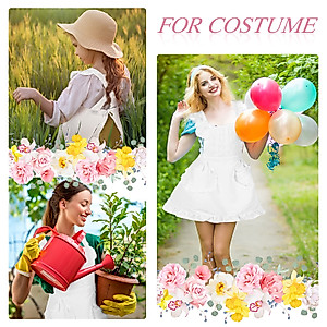 Tarpop Retro Ruffle Apron Fancy Cute White Apron for Kitchen Cooking Baking Cleaning Maid Costume Frilly Adorable Waitress Aprons Vintage Costume