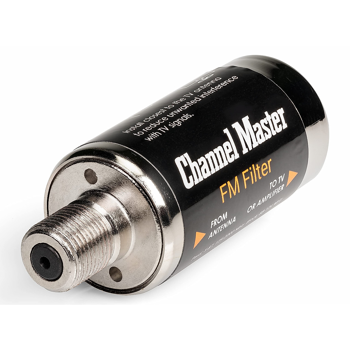 Channel Master FM Filter – Reduces Pixelation & Signal Issues from FM Interference, Indoor/Outdoor Use, Built-in O-Ring for Weather Protection, Enhances OTA Digital HDTV Signal Quality