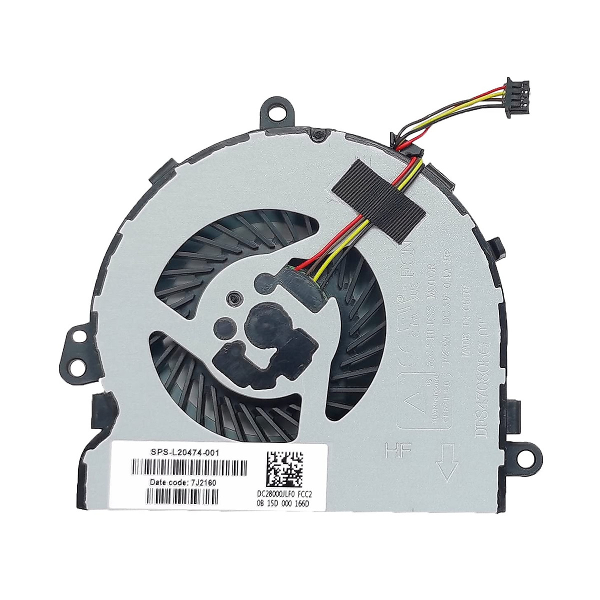 CPU Cooling Fan for HP 250 G7 255 G7 256 G7,Compaitible 813946-001 L20474-001 DC28000JLF0,
