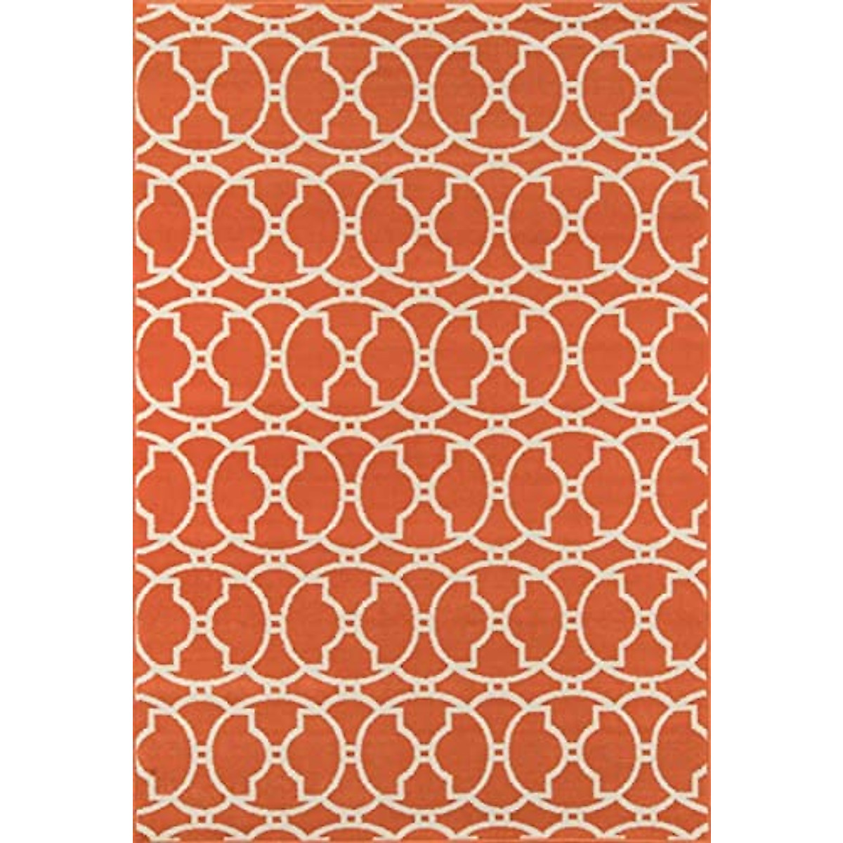 Momeni Rugs , Baja Collection Contemporary Indoor & Outdoor Area Rug, Easy to Clean, UV protected & Fade Resistant, 2'3" x 4'6", Orange